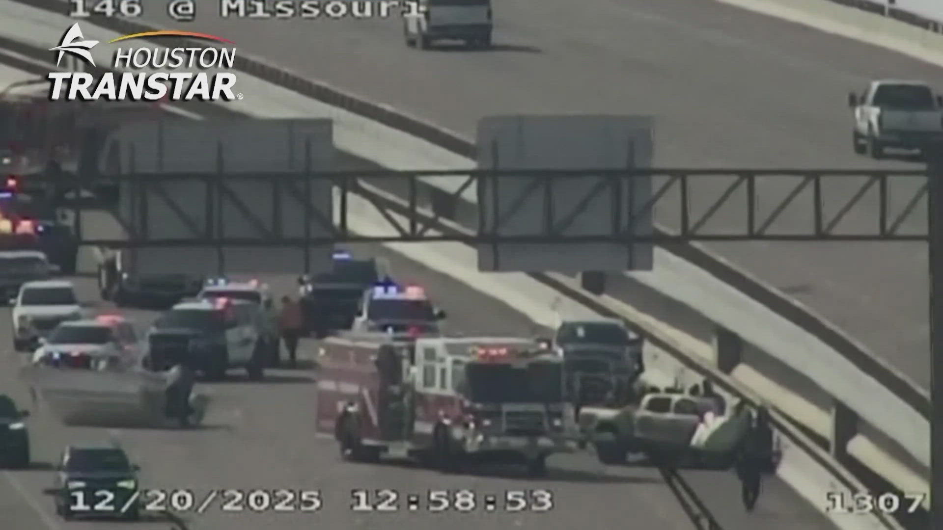 Deadly crash causes major backup on Fred Hartman Bridge | khou.com
