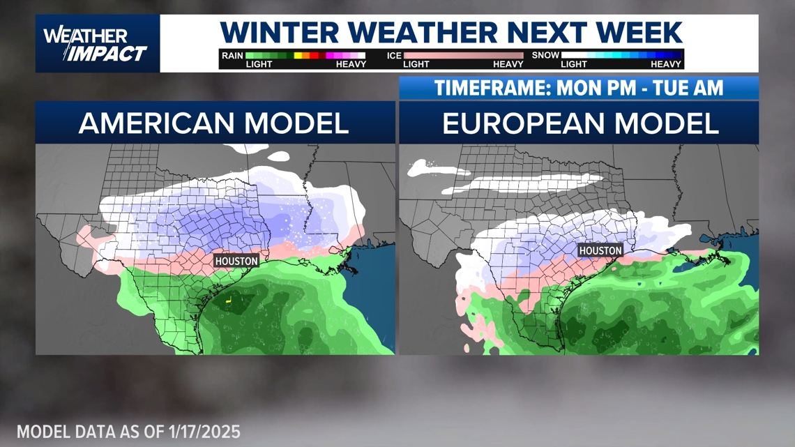 Meteorologist Kim Castro has the latest timeline for possible wintry ...