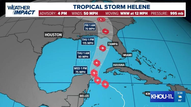 Tropical Storm Helene tracker: Forecast, models and cone | khou.com