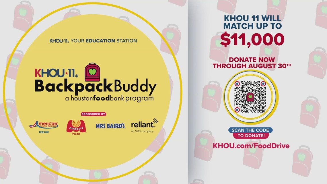 Khou 11 Volunteers Support Houston Food Bank S Backpack Buddy Program