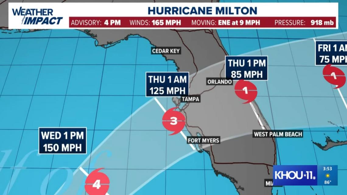 Hurricane Milton update: Storm expected to gain speed, get bigger as it ...