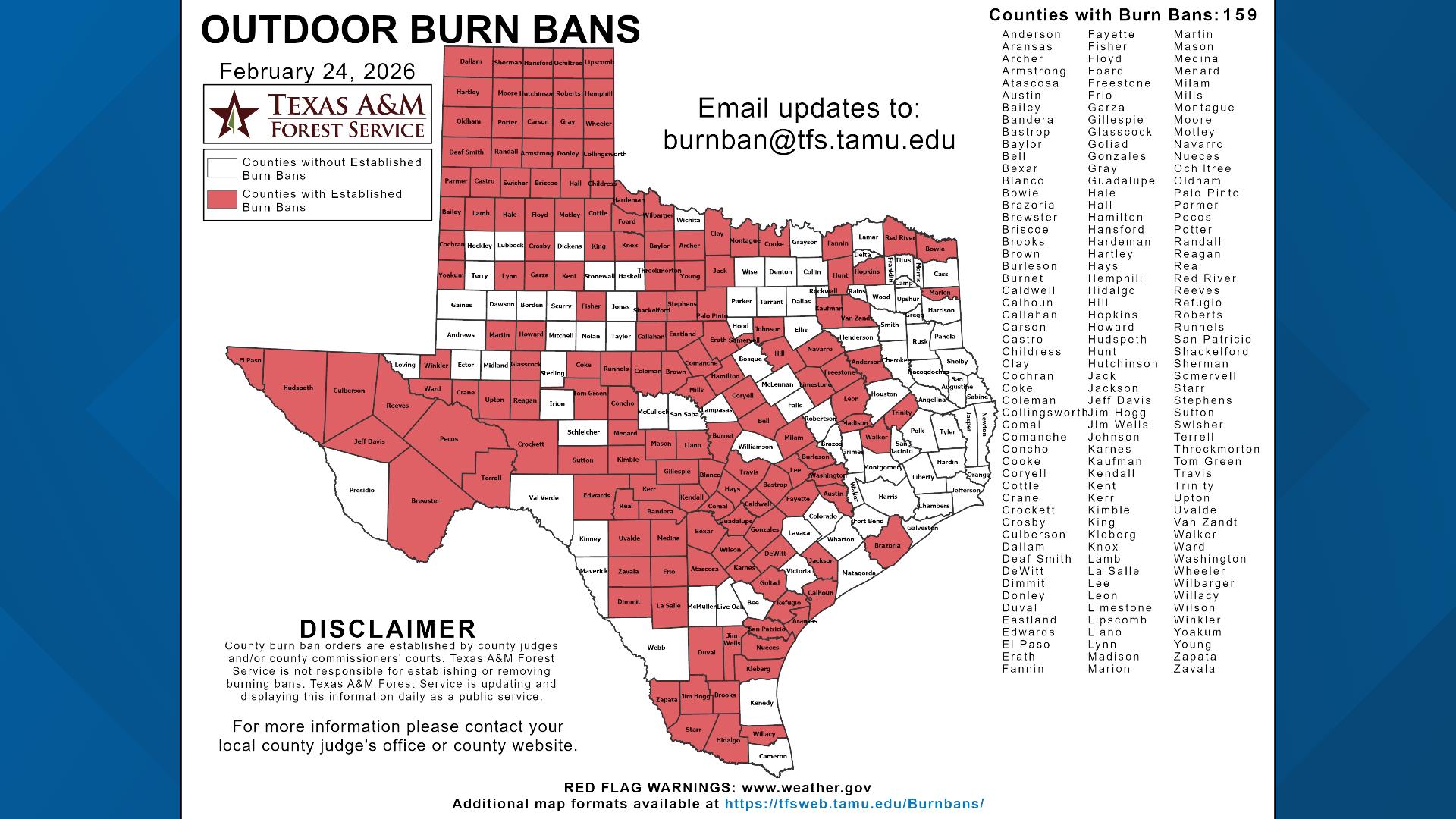 These Houston-area counties are under burn bans | khou.com