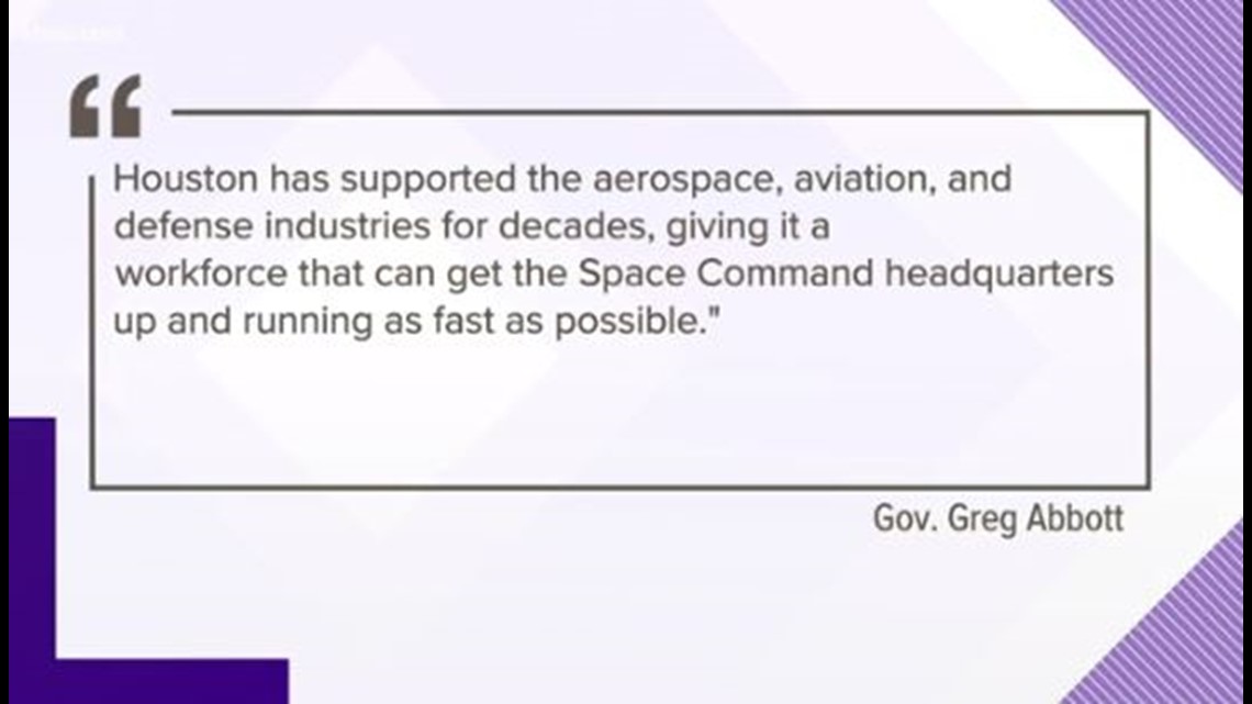 Gov. Abbott: ‘Space Command belongs in Space City’ | khou.com