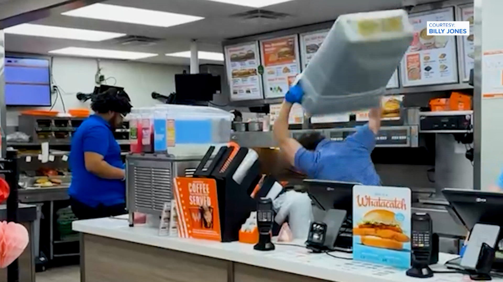 Video: Whataburger manager beats Houston-area man with trash can | khou.com