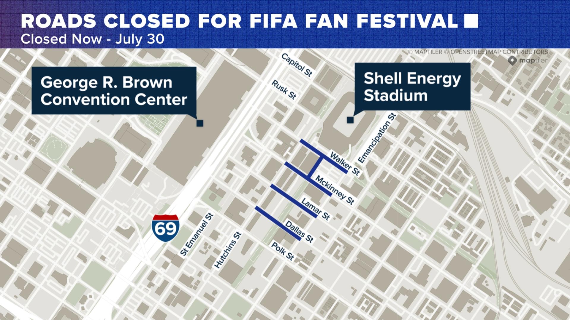 World Cup Fan Festival road closures: Maps show where you can't drive ...