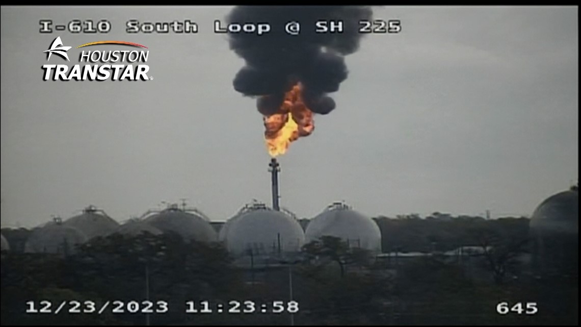 Black smoke in southeast Houston, Texas caused by flaring | khou.com
