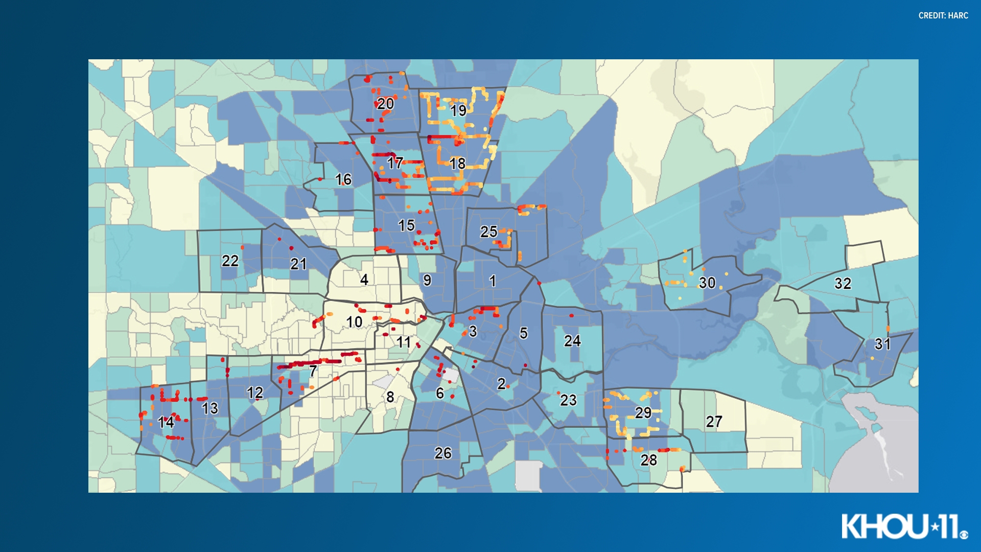 New research map shows hottest spots in Houston | khou.com