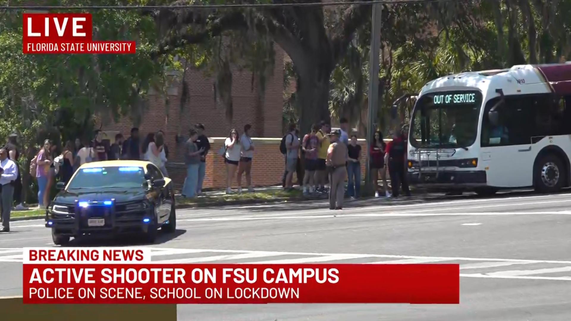 Florida State shooting: Raw video of students loaded onto buses | khou.com