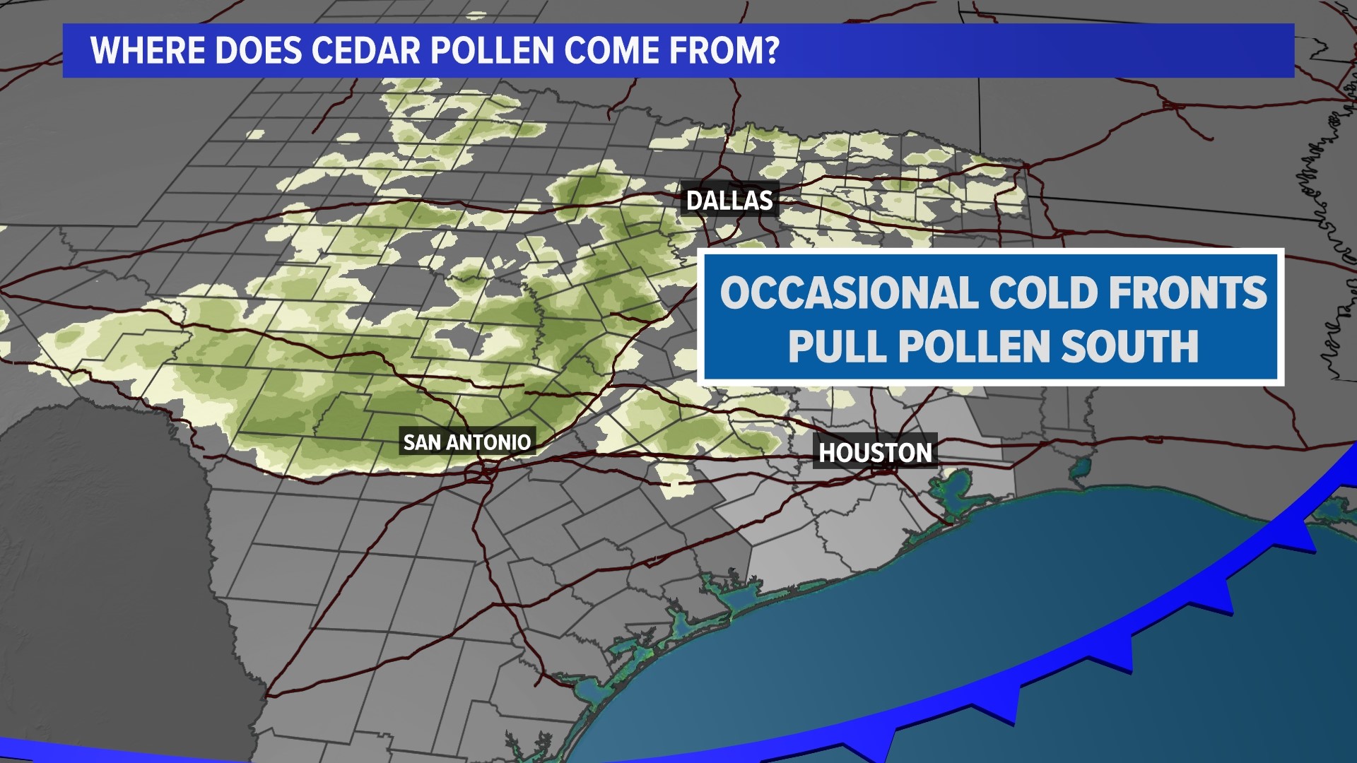 Houston, Southeast Texas cedar pollen spike affecting allergies | khou.com