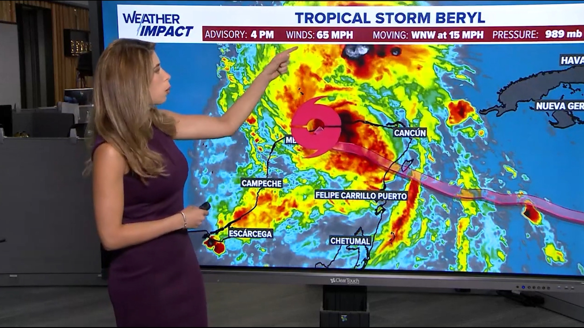 4 p.m. Tropical Storm Beryl update: Hurricane watch in place for part ...