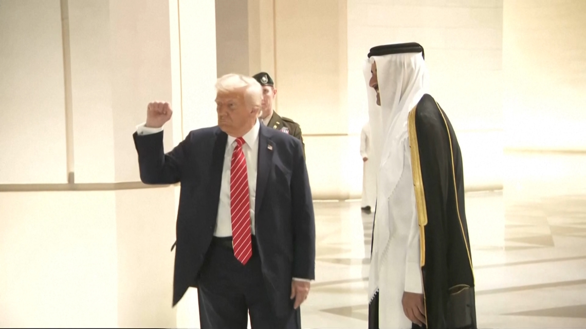 Watch: Trump arrives at Lusail Palace for Qatari state dinner | khou.com