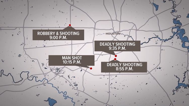 Violent night in Houston: 4 separate shootings, 2 deadly, police ...