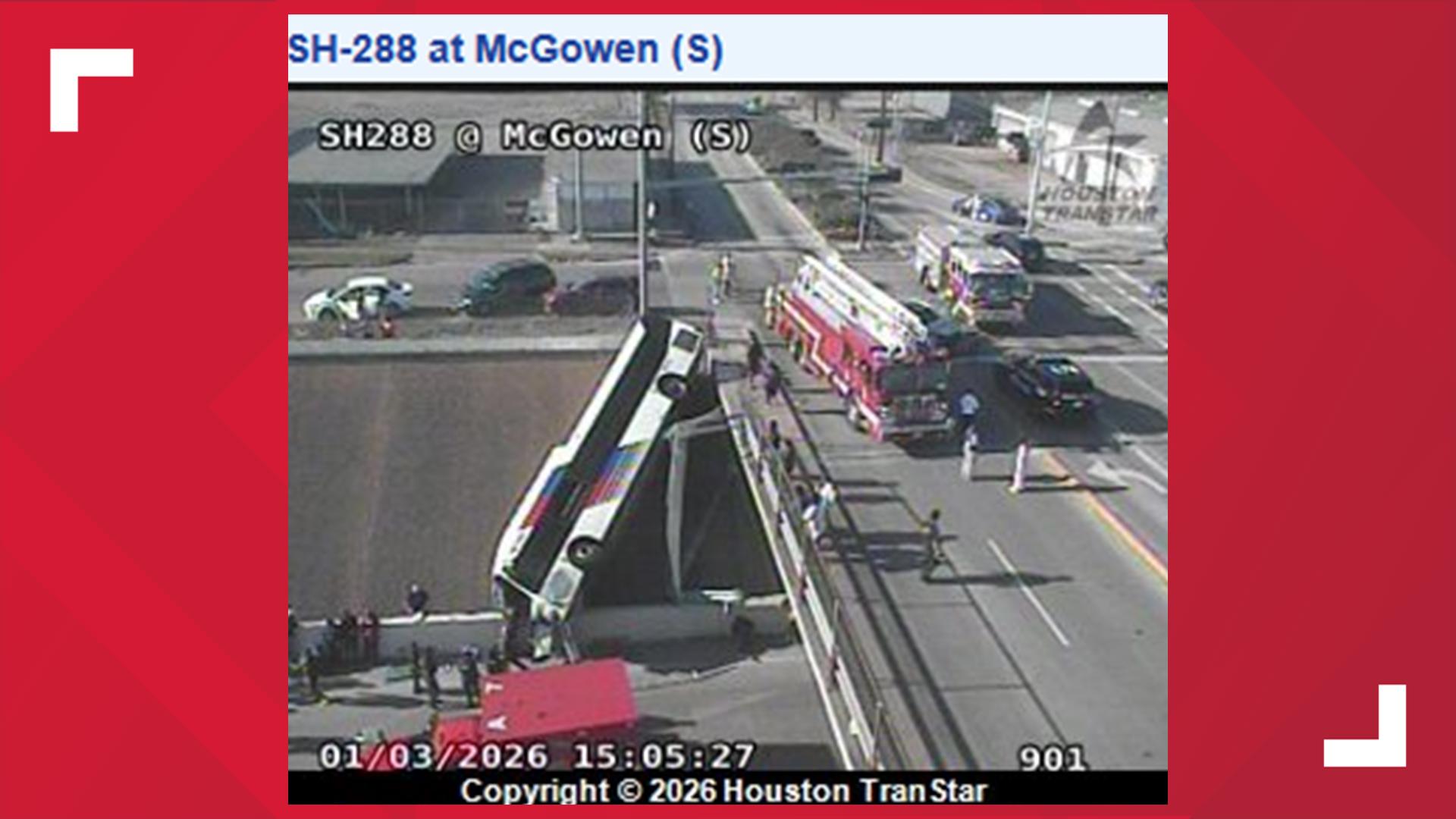 Houston METRO bus lifted off embankment after falling from Highway 288 ...