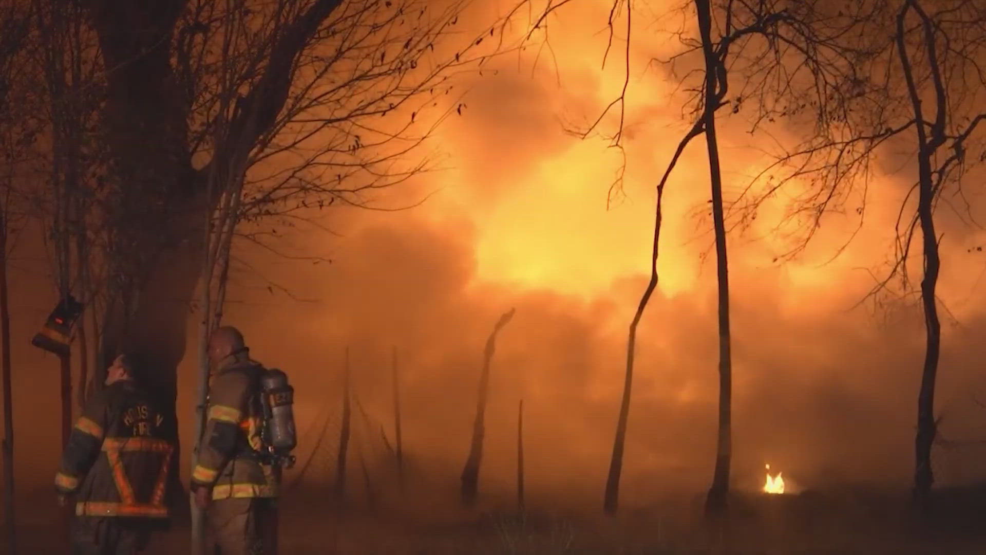 Massive warehouse fire erupts on Liberty Road in northeast Houston ...
