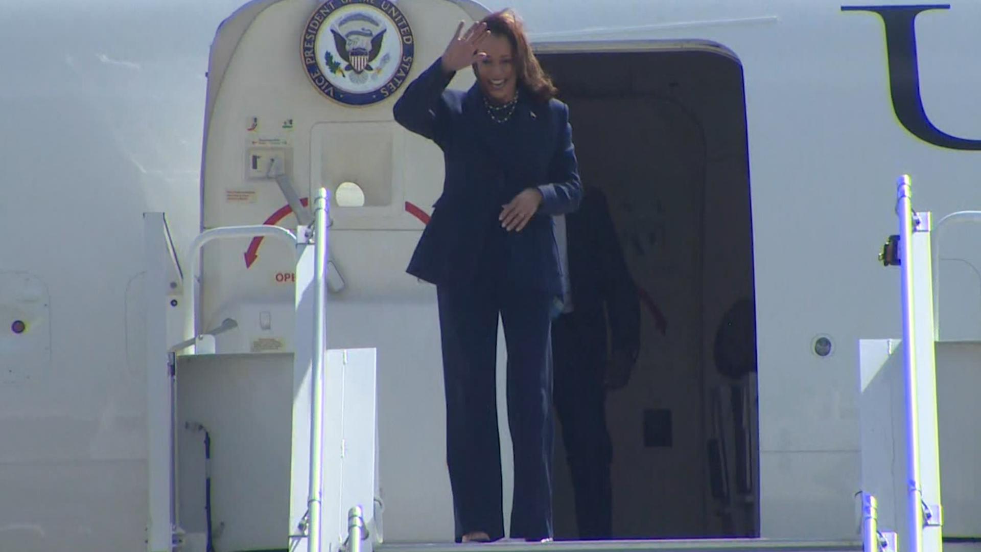 Vice President Kamala Harris arrives in Houston for several events ...