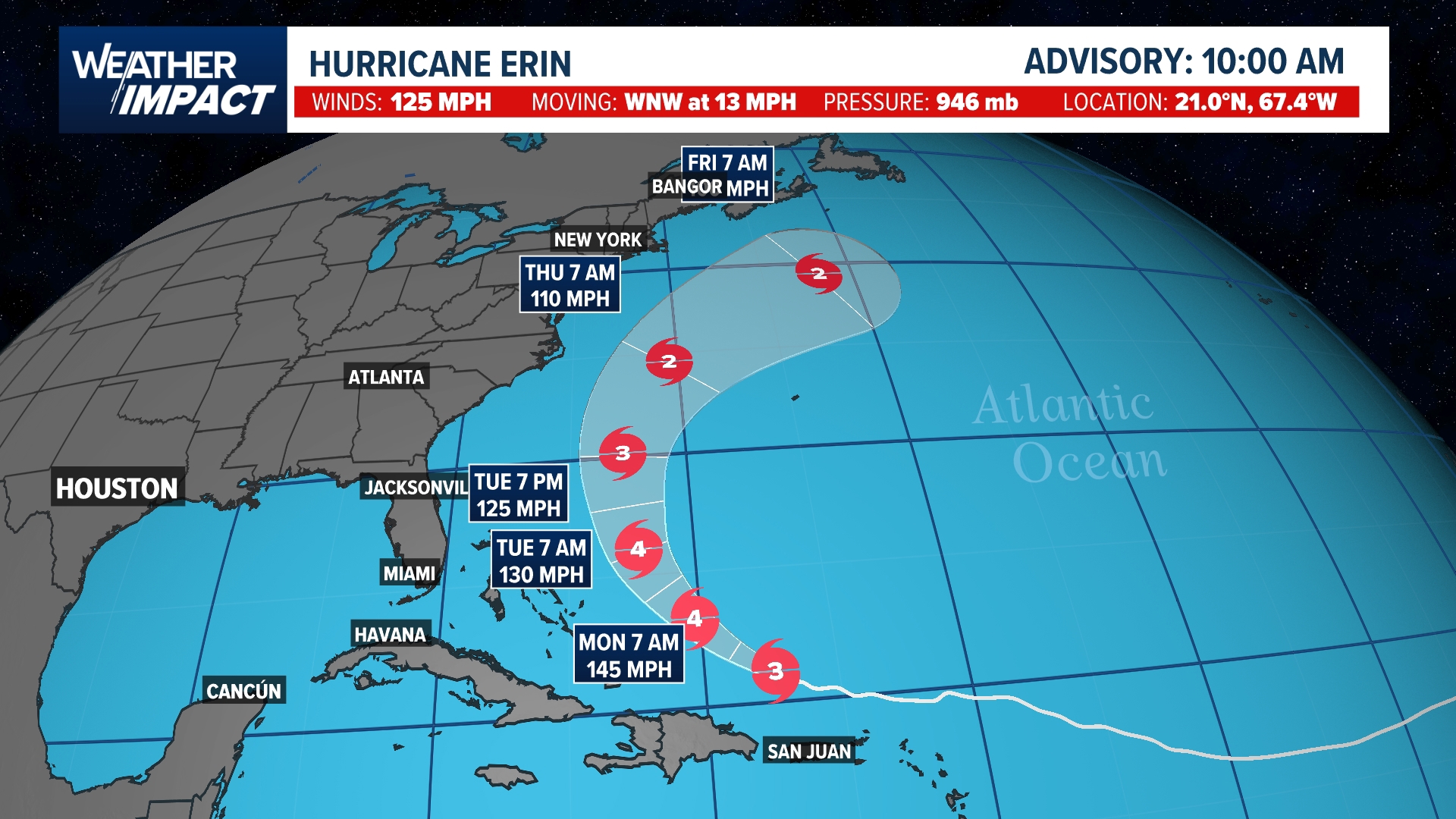 Tropical update: The latest on Hurricane Erin, plus a new tropical wave ...