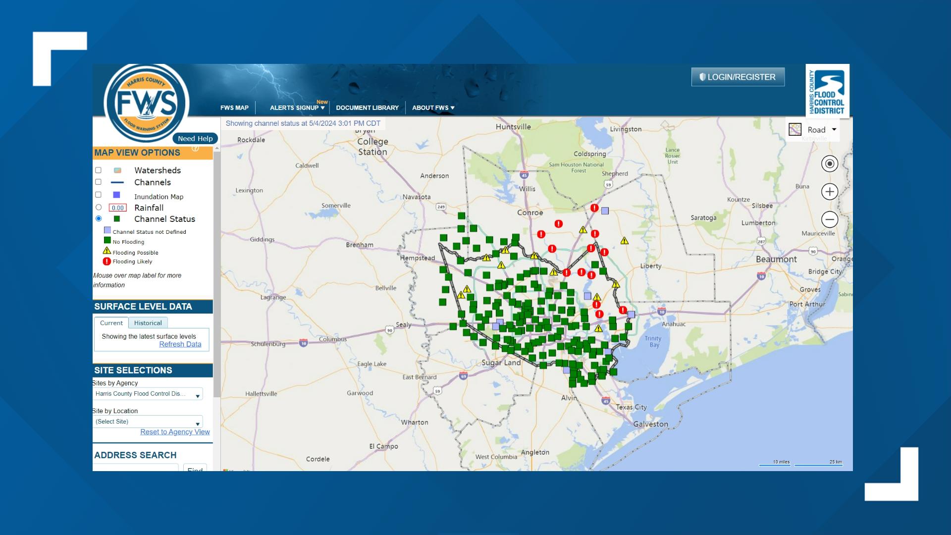 Houston, Texas flooding: How to check bayous and stream levels | khou.com