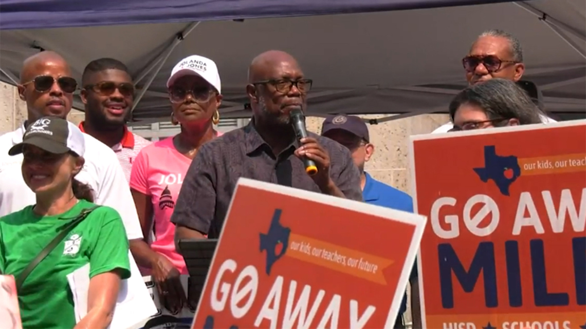 HISD protest: Dozens gather to speak out against takeover May 25 | khou.com