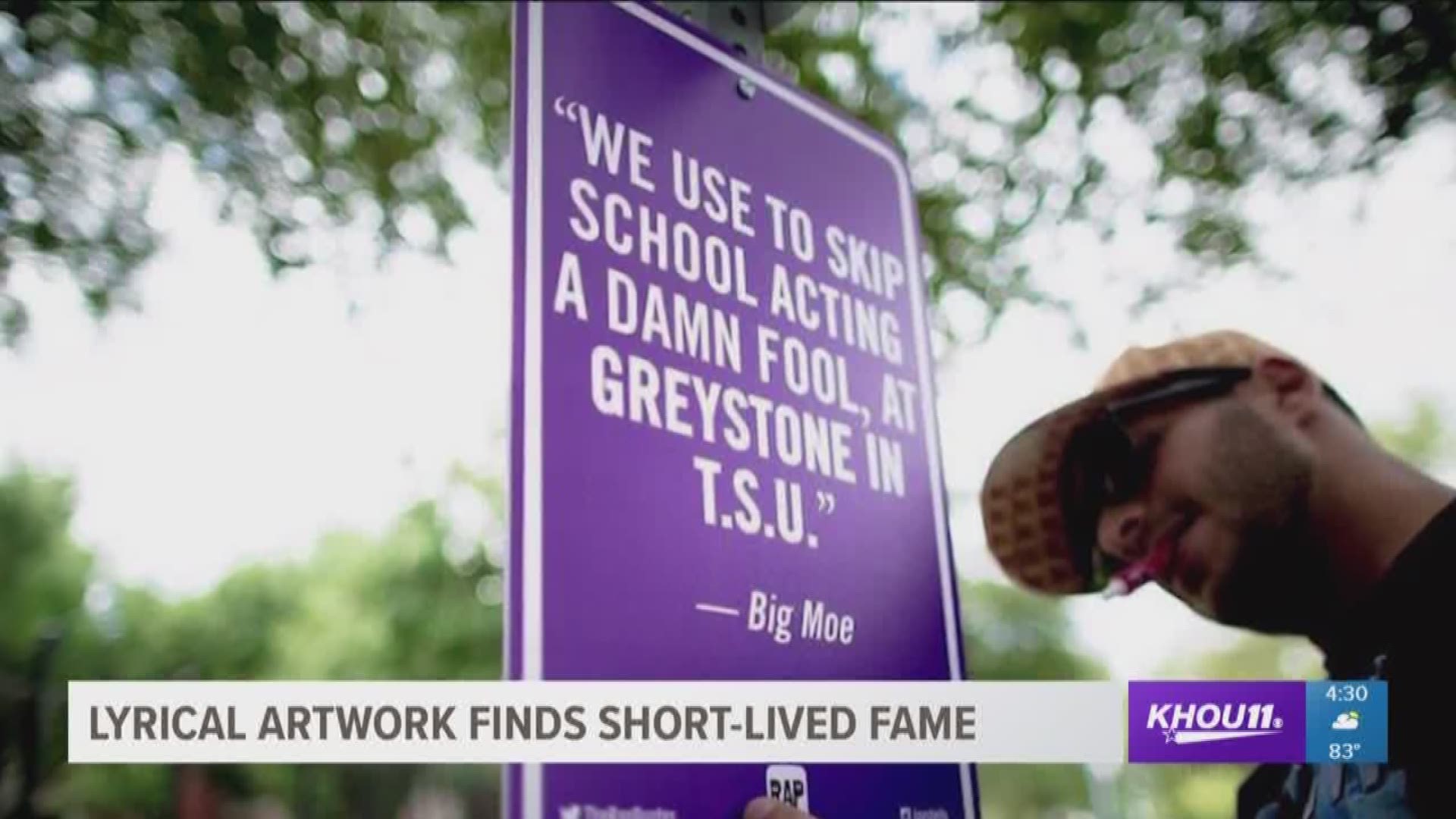 Dozens of Houston rap signs stolen within days | khou.com