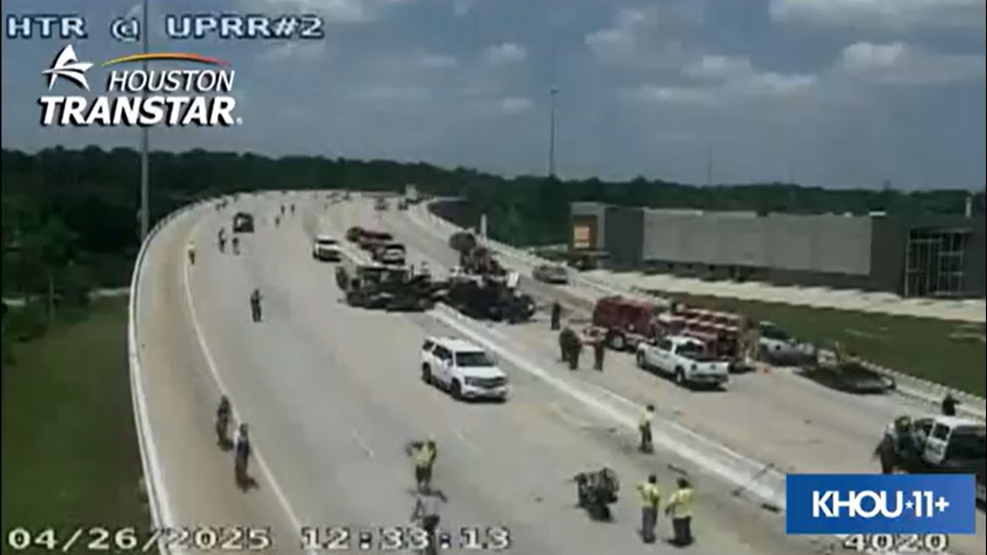 Hardy Toll Road wreck | Vehicle rolls over on NB side near Ironman ...