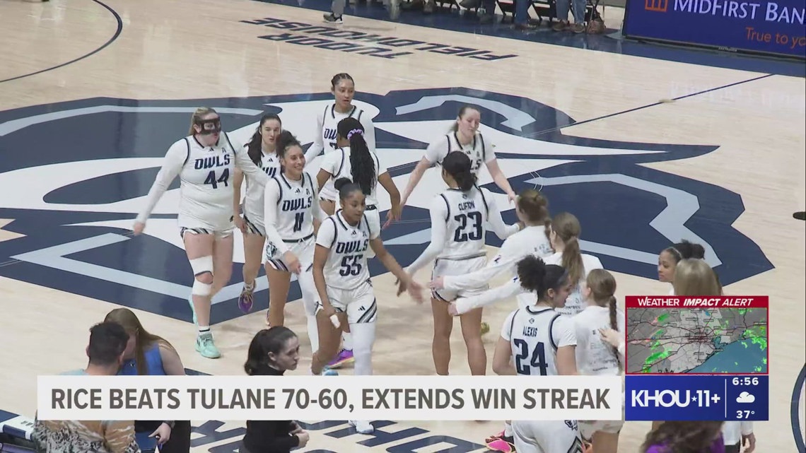 Rice women's basketball defeats Tulane for 12th consecutive win | khou.com