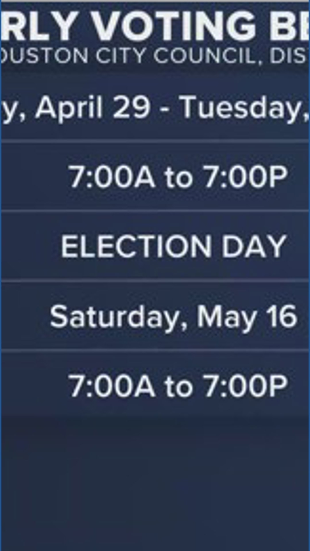 Early voting underway in Harris County for vacant City Council District ...