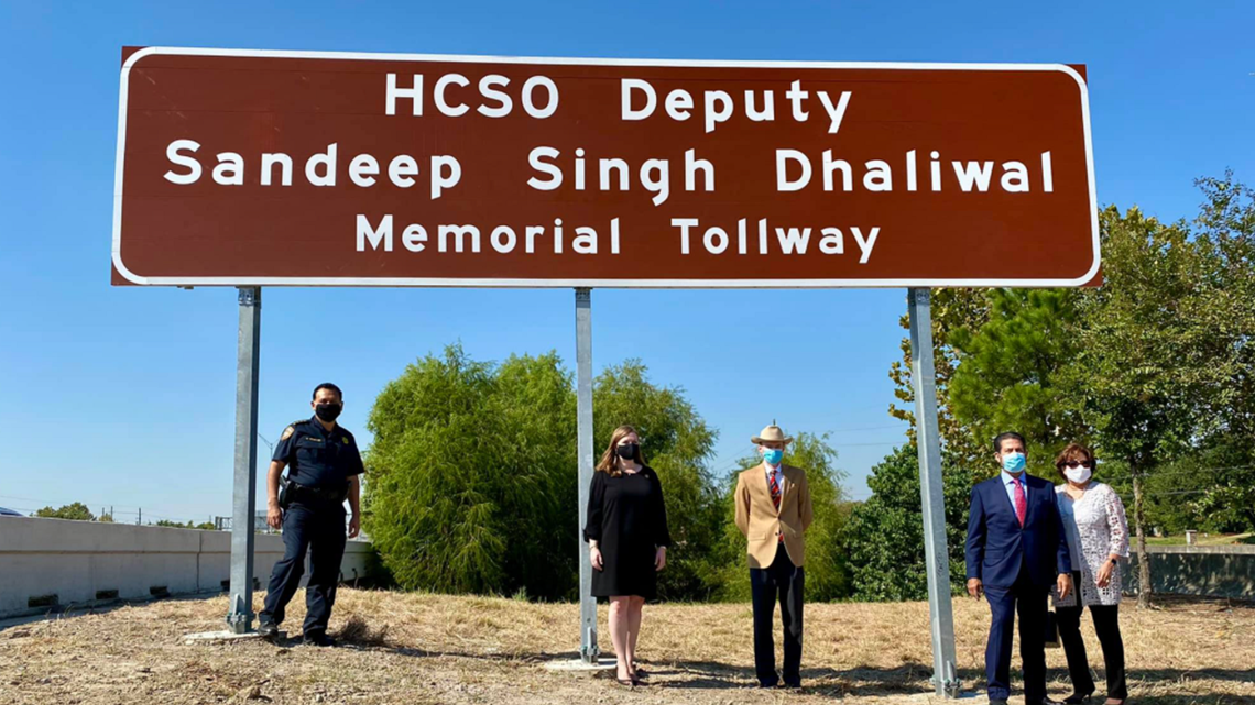 HCSO deputy Sandeep Dhaliwal honored with renaming of Beltway 8 section ...