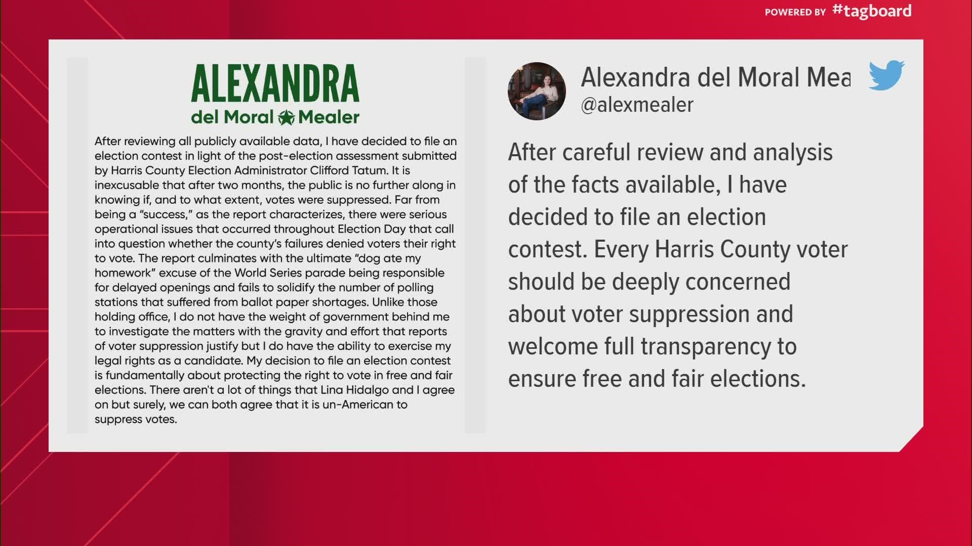 Breaking: Alexandra Mealer says she will file to contest Harris County ...