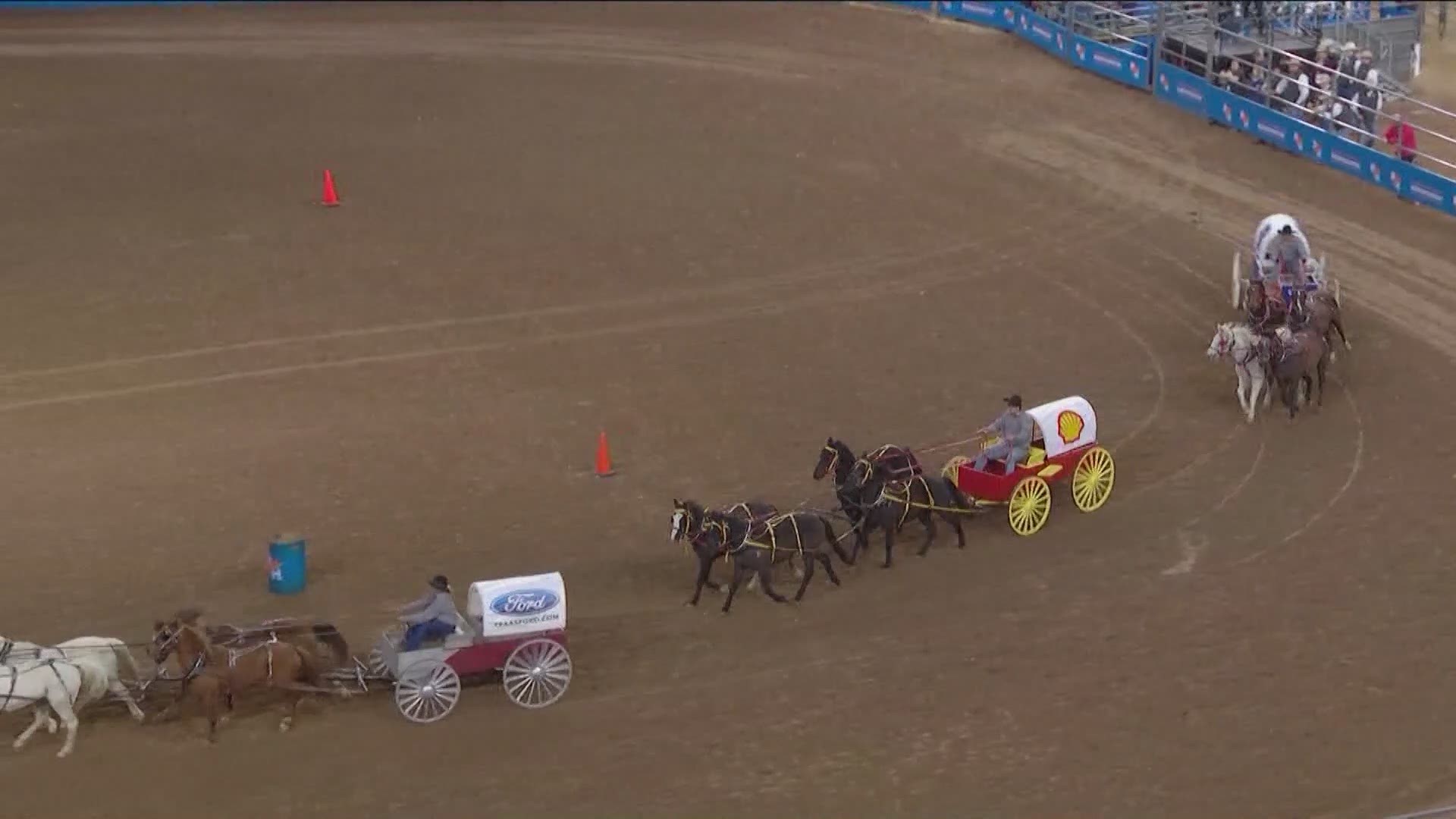 Chuck wagon races at RodeoHouston on Feb. 28, 2019 | khou.com