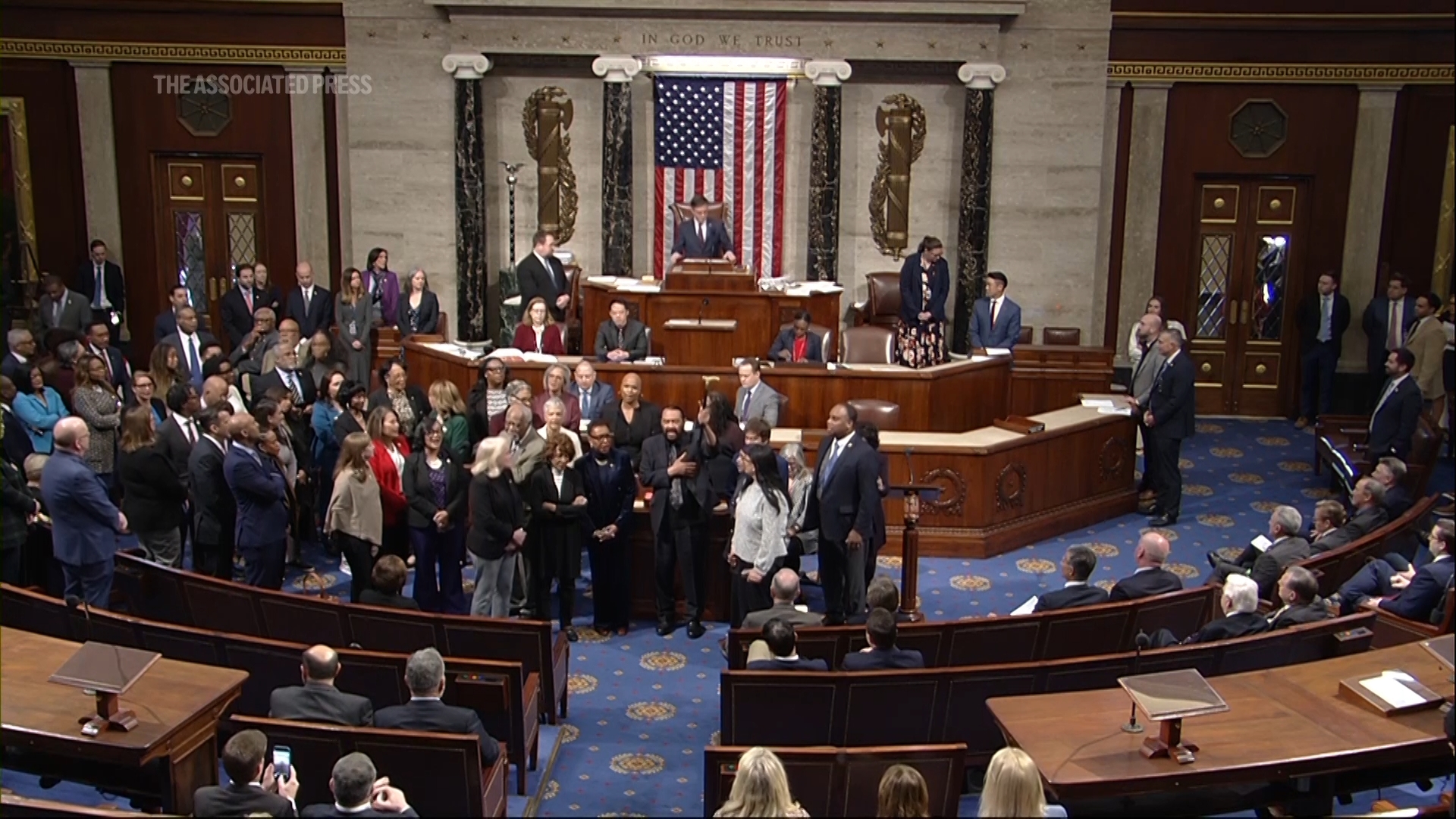 House Democrats sing 'We Shall Overcome' as Rep. Al Green is censured ...