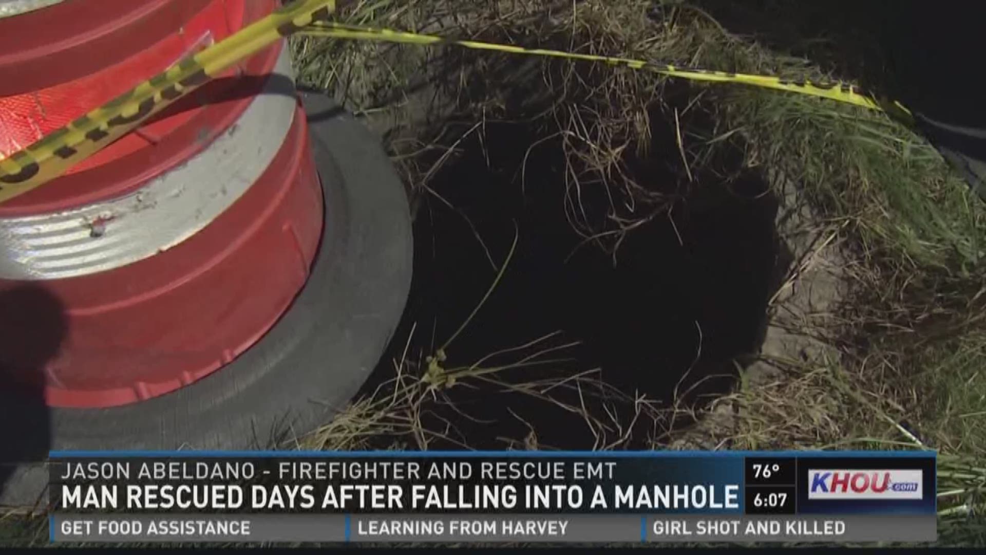 HFD: Man rescued after he says he was stuck in manhole for a week ...