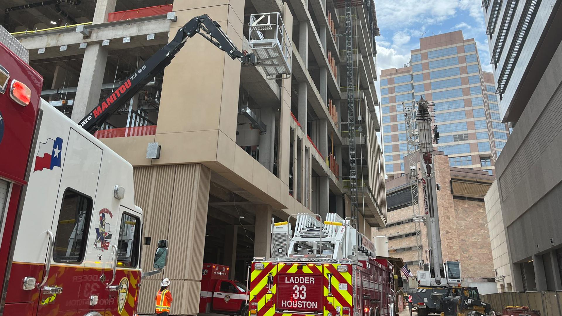 Houston rescue team at construction site fall | khou.com