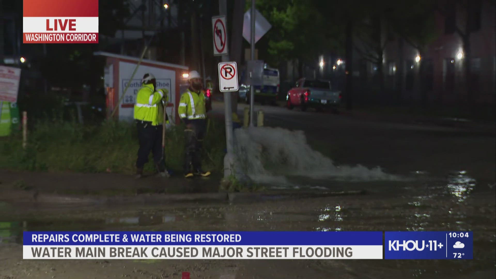 Yale Street flooded by water main break, Houston Public Works says ...