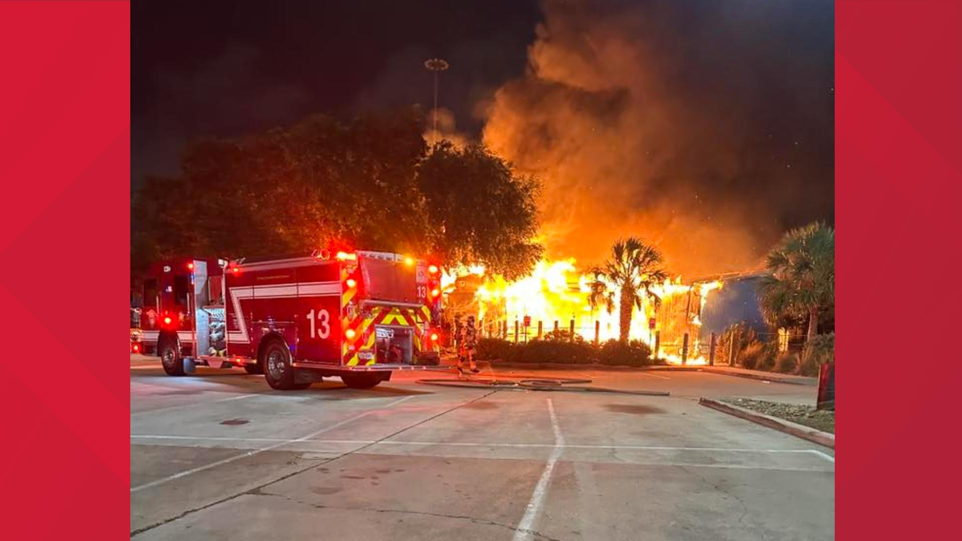 Photos: Captain Benny's Seafood off Northwest Freeway burns down | khou.com