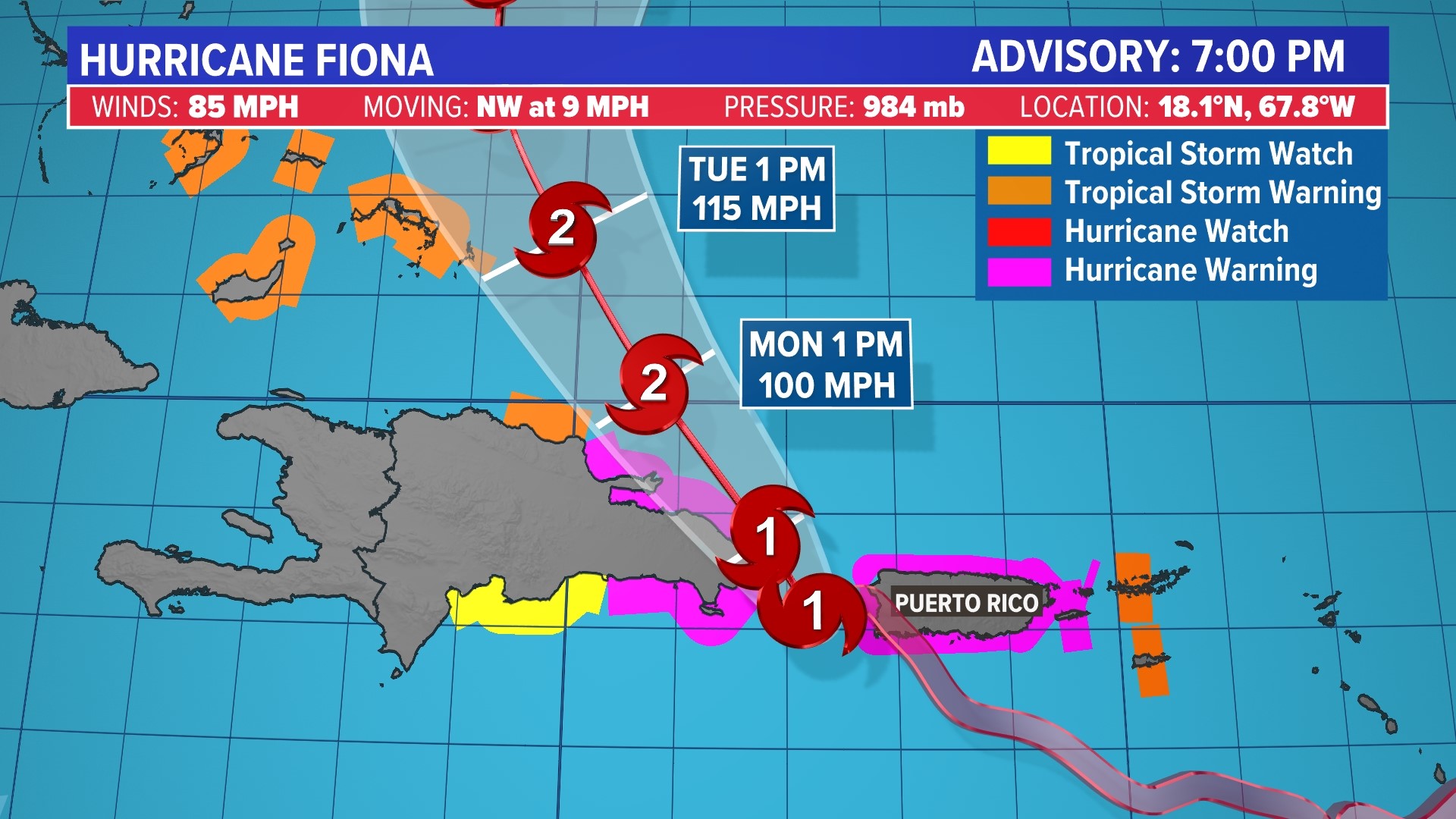 Tropical Storm Fiona update: Atlantic storm moving to the west | khou.com