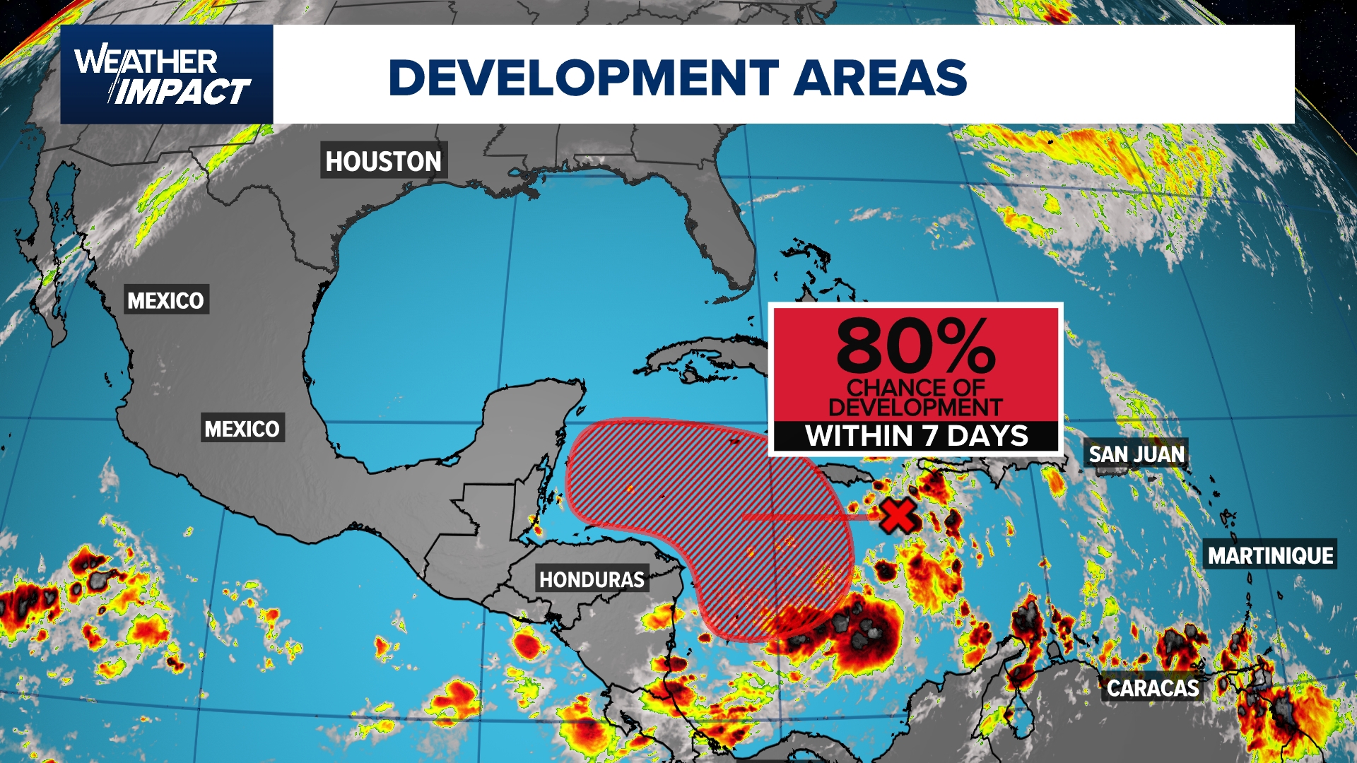 Tropical update: Disturbance in the Caribbean has 80% chance of ...
