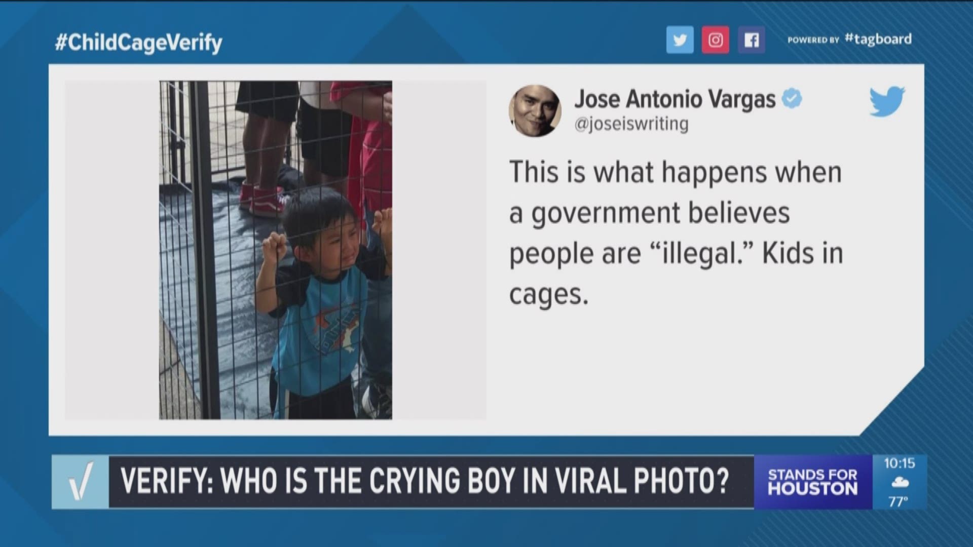 VERIFY: Who is the crying boy in viral photo? | khou.com