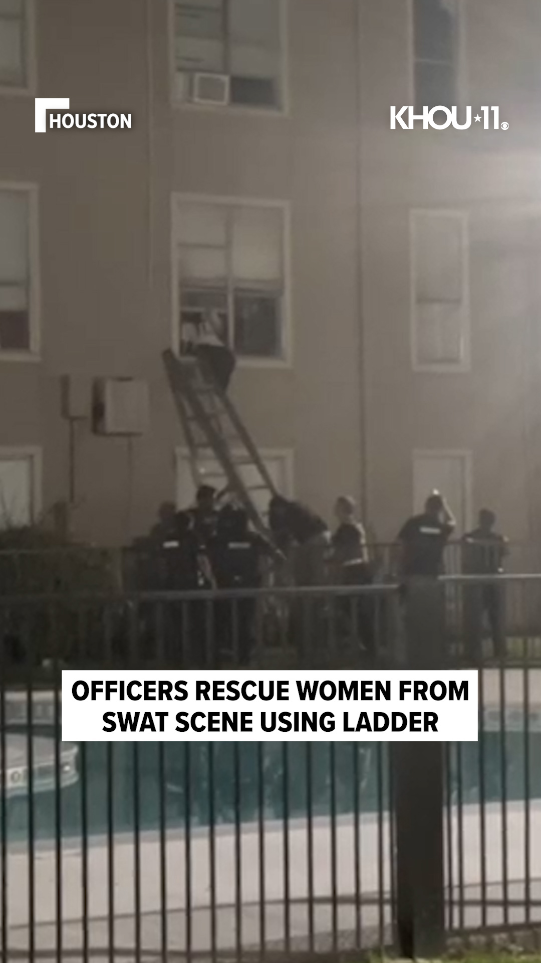 Police use ladder to help women escape during SWAT standoff | khou.com