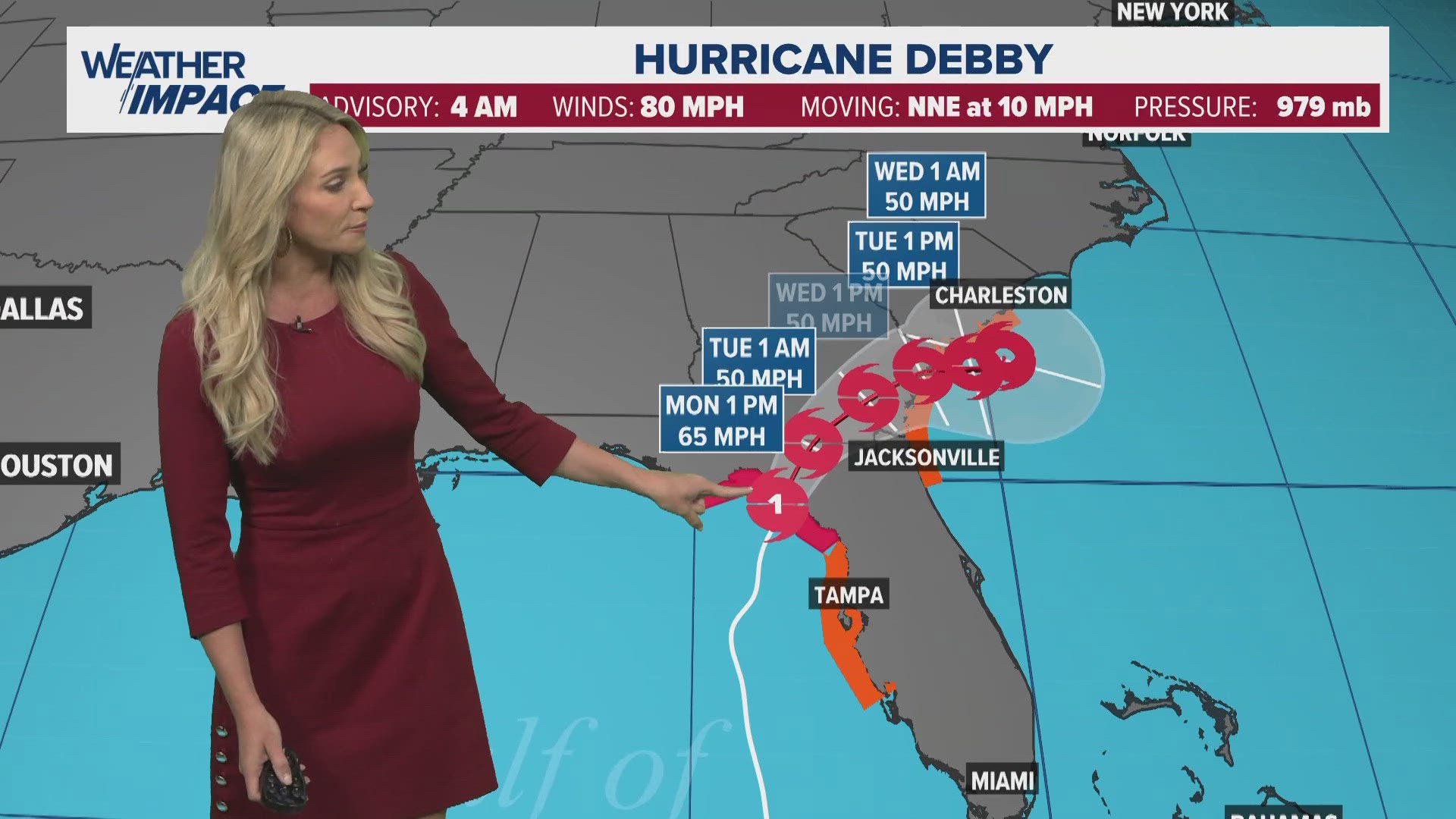 Hurricane Debby path and forecast models as it heads to Florida | khou.com
