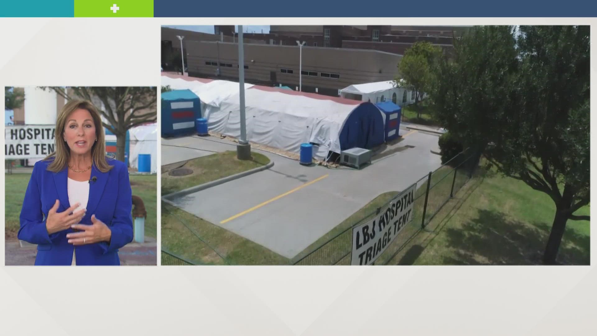 Tents outside of Houston's LBJ Hospital are essentially mobile ...
