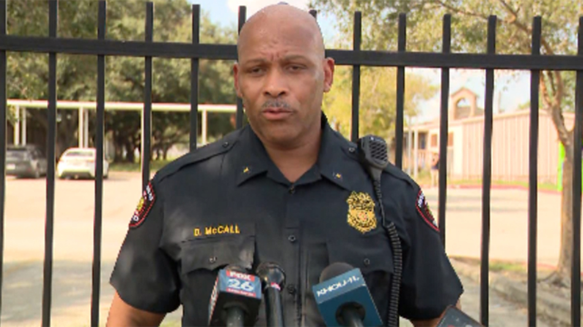 HISD PD Commander Darren McCall gave an update on report of weapon at ...