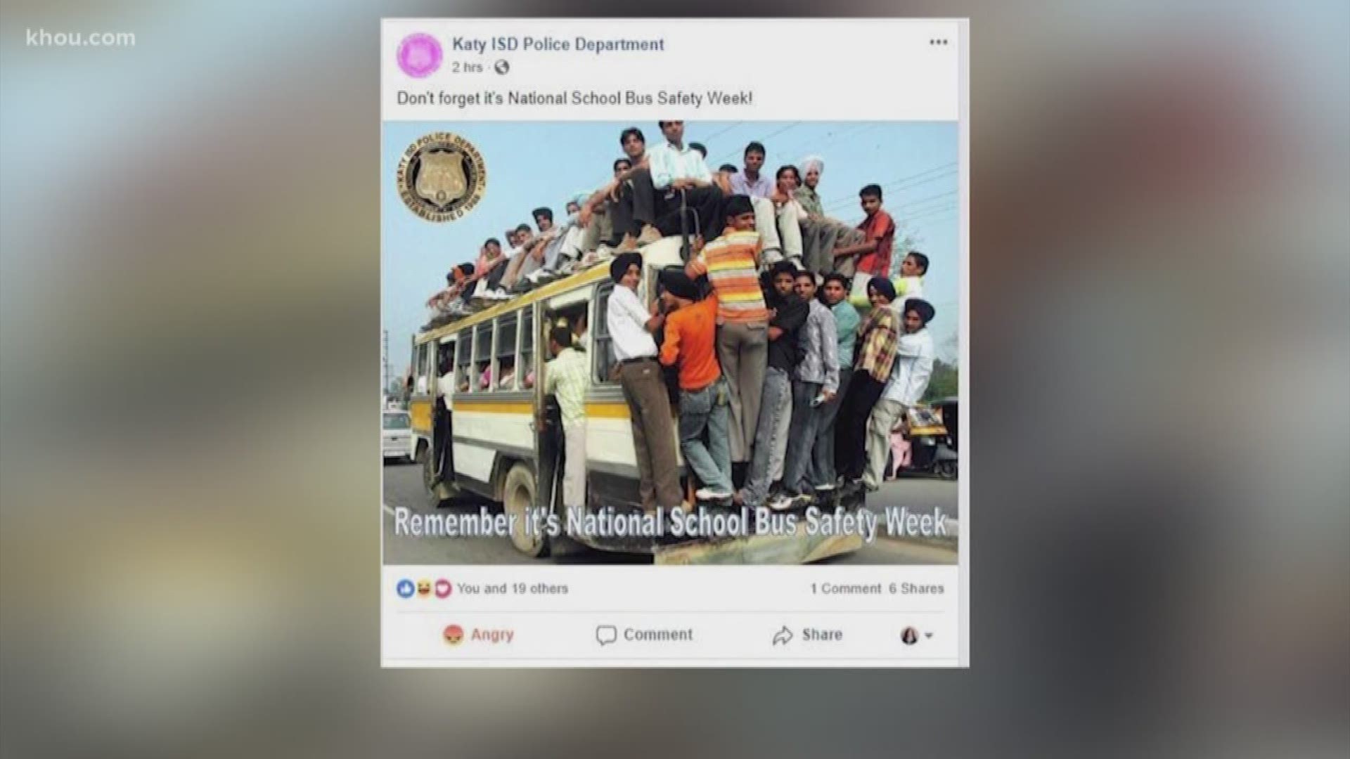 Katy ISD police apologize for offensive Facebook post | khou.com