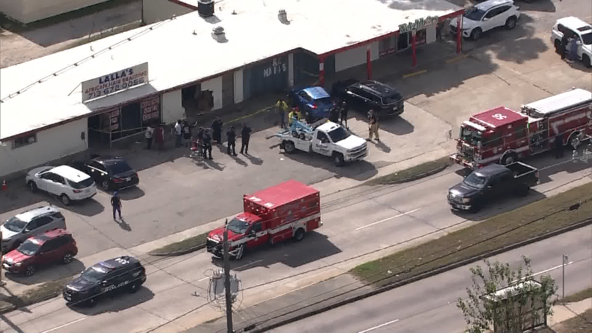 Person rushed to hospital after car crashes into northeast Houston ...