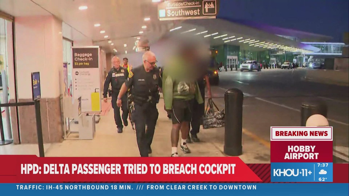 HPD: Passenger tried to breach cockpit on Delta flight at Hobby Airport ...