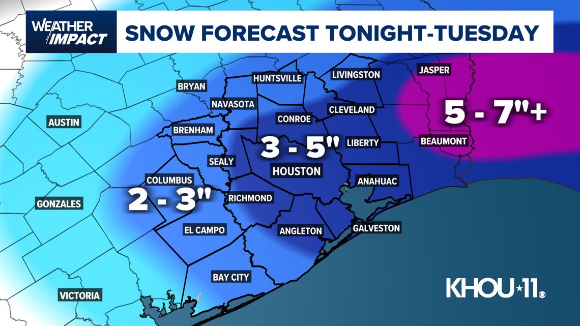 How much snow will fall in Houston? | Winter weather update | khou.com