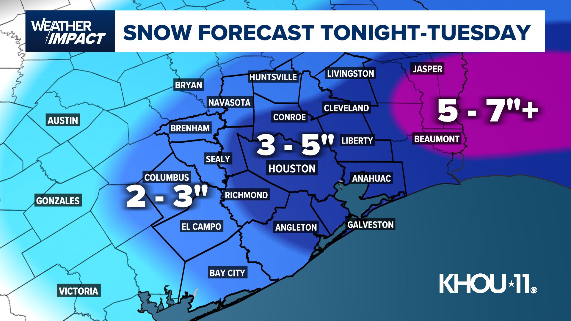How much snow will fall in Houston? | Winter weather update | khou.com