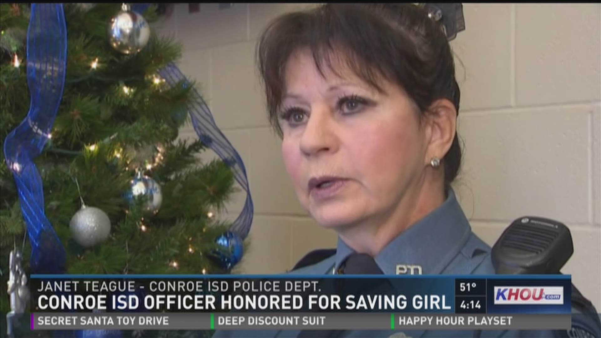 Conroe ISD officer honored for saving student's life | khou.com