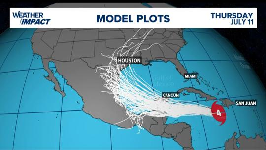 Hurricane Beryl tracker and spaghetti models, projected path | khou.com