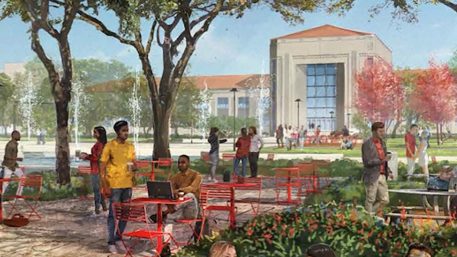 University of Houston Cullen Fountain torn down to make way for this ...