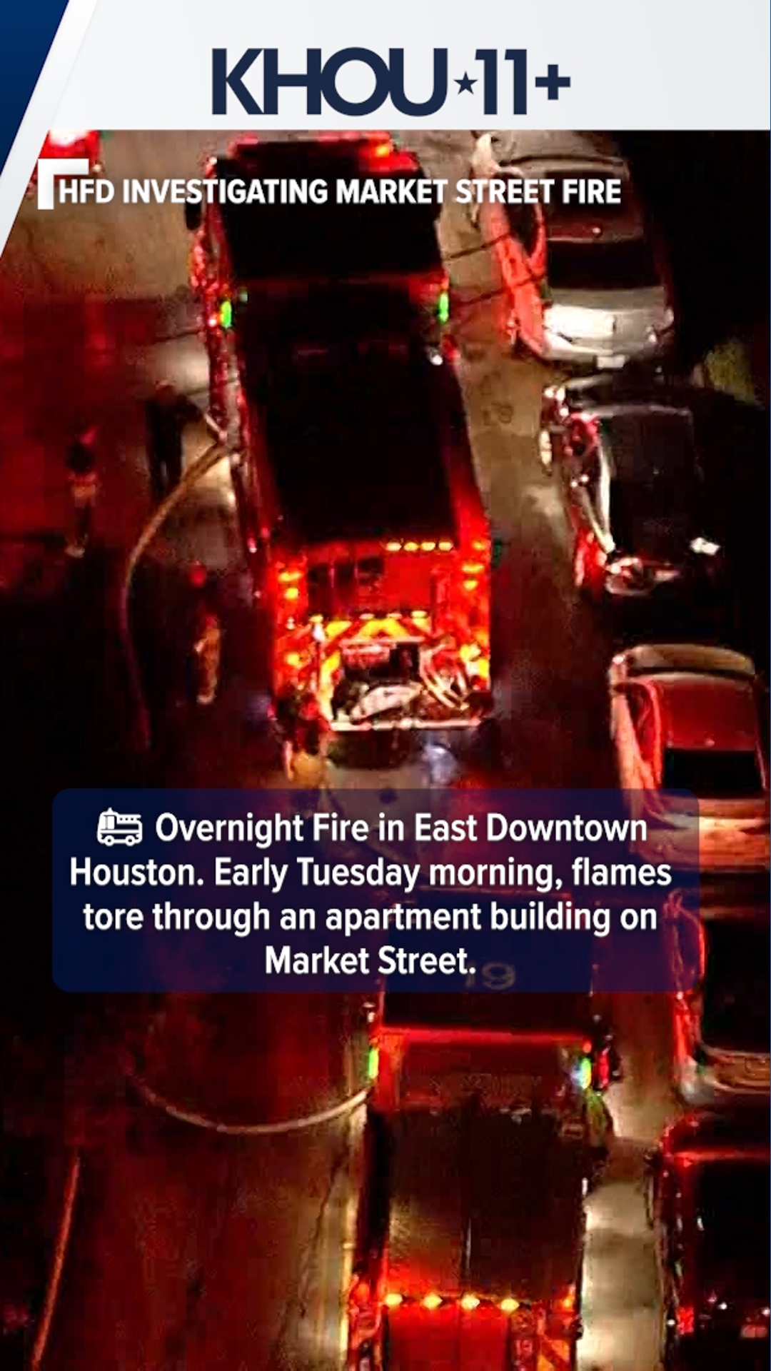 Aerials show aftermath of east downtown Houston apartment fire | khou.com